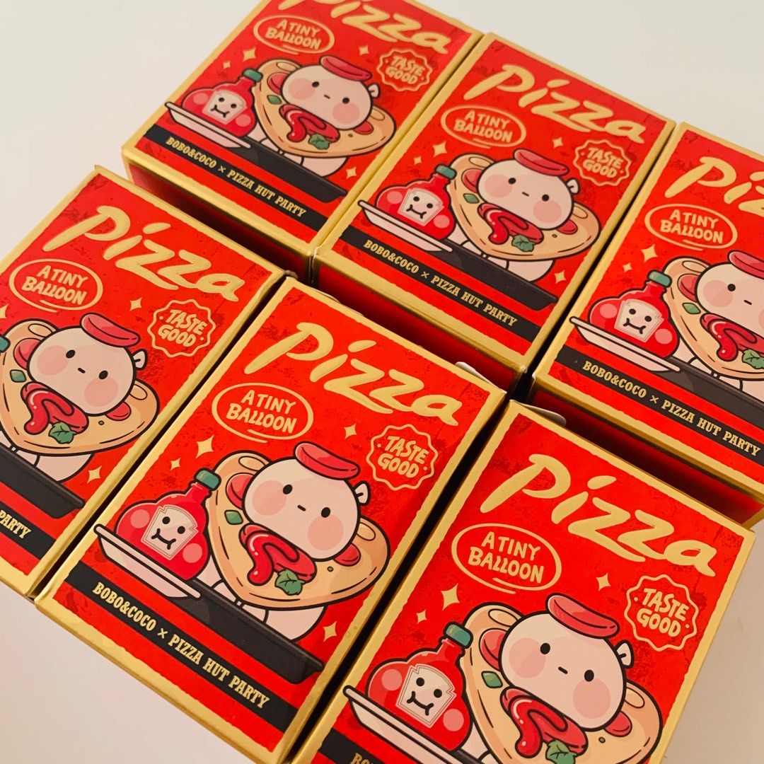 popmart bobo & coco limited edition sealed pizza hut party ...