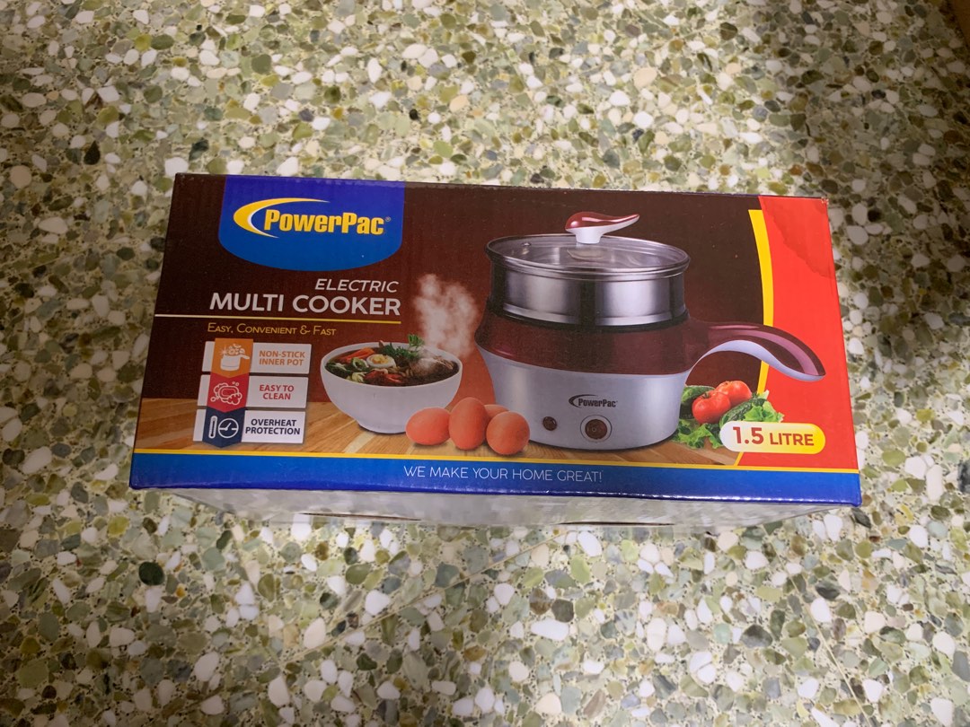 (PowerPac) Electric Multi Cooker in Red, TV & Home Appliances, Kitchen ...