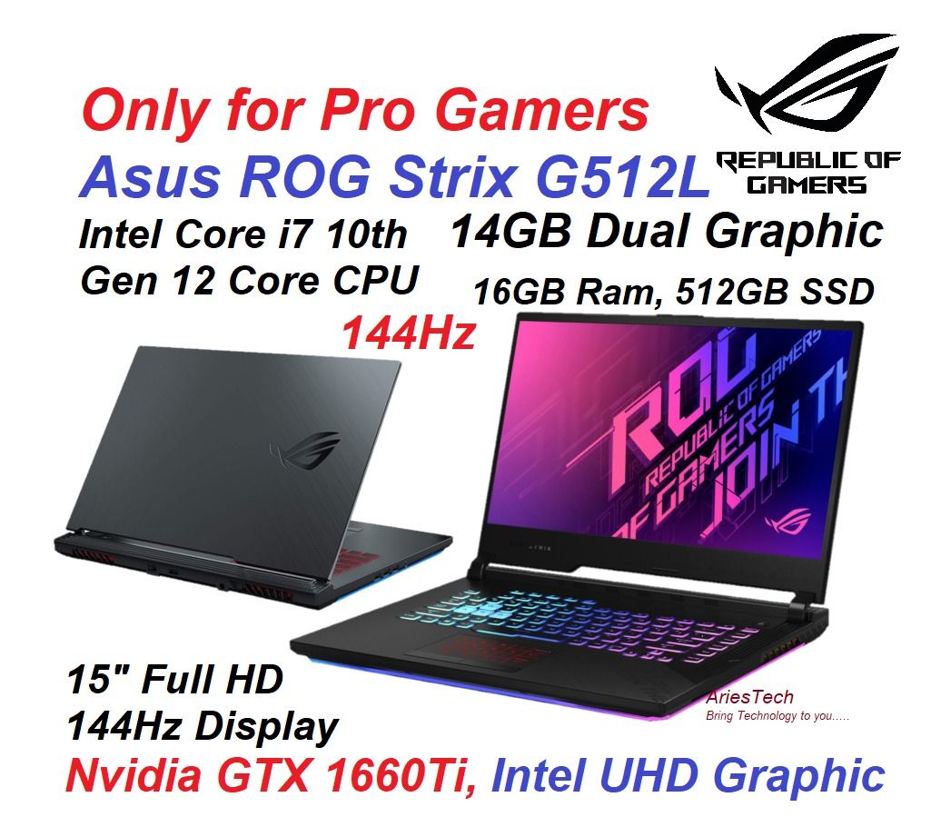 Pro Gaming Laptop Asus ROG Strix 144Hz 15" Display only in Aries ...