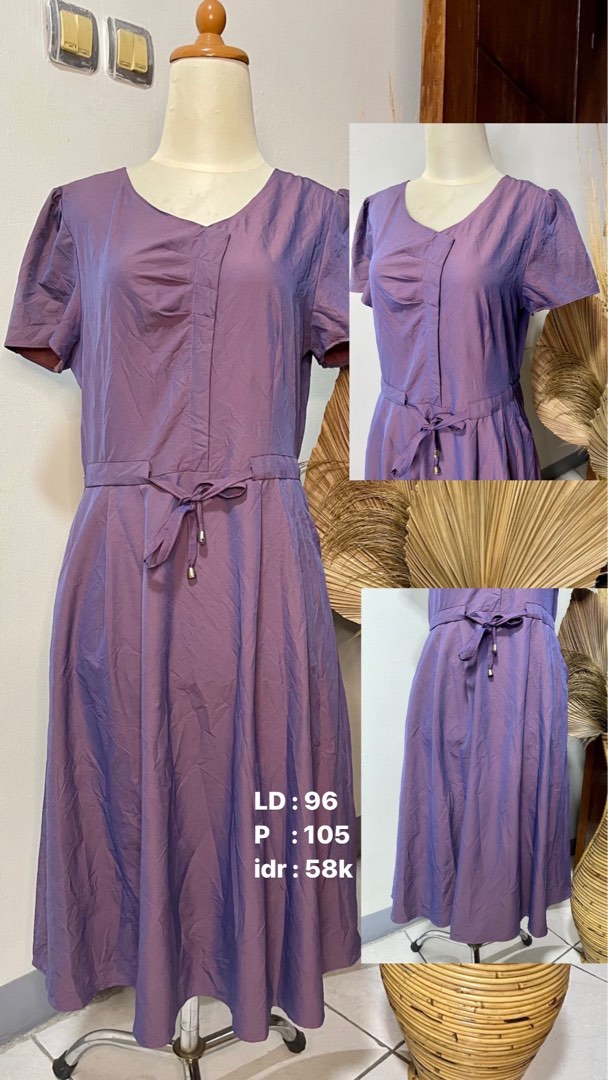Purple Dress, Fesyen Wanita, Pakaian Wanita, Gaun & Rok di Carousell