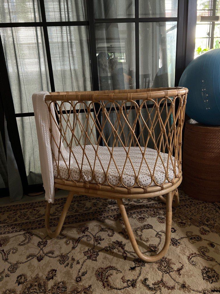Rattan bassinet crib, Babies & Kids, Baby Nursery & Kids Furniture ...