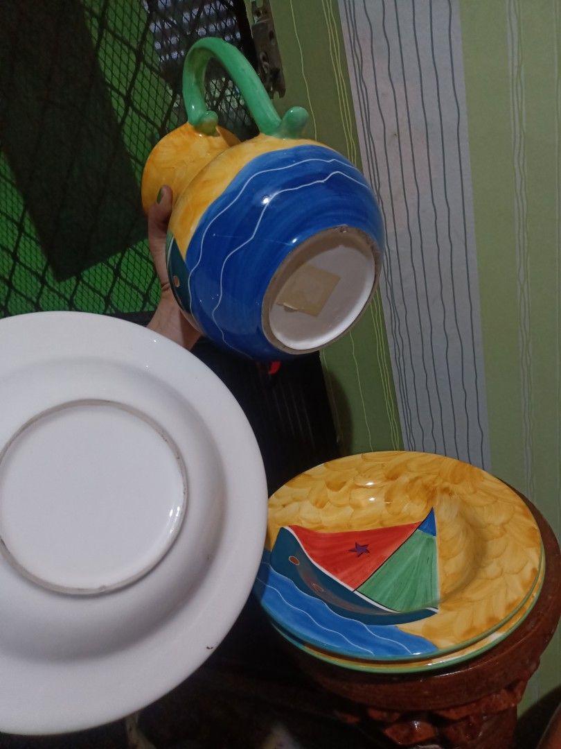 Rayware Pitcher and 3 pcs. Plate, Furniture & Home Living, Kitchenware ...