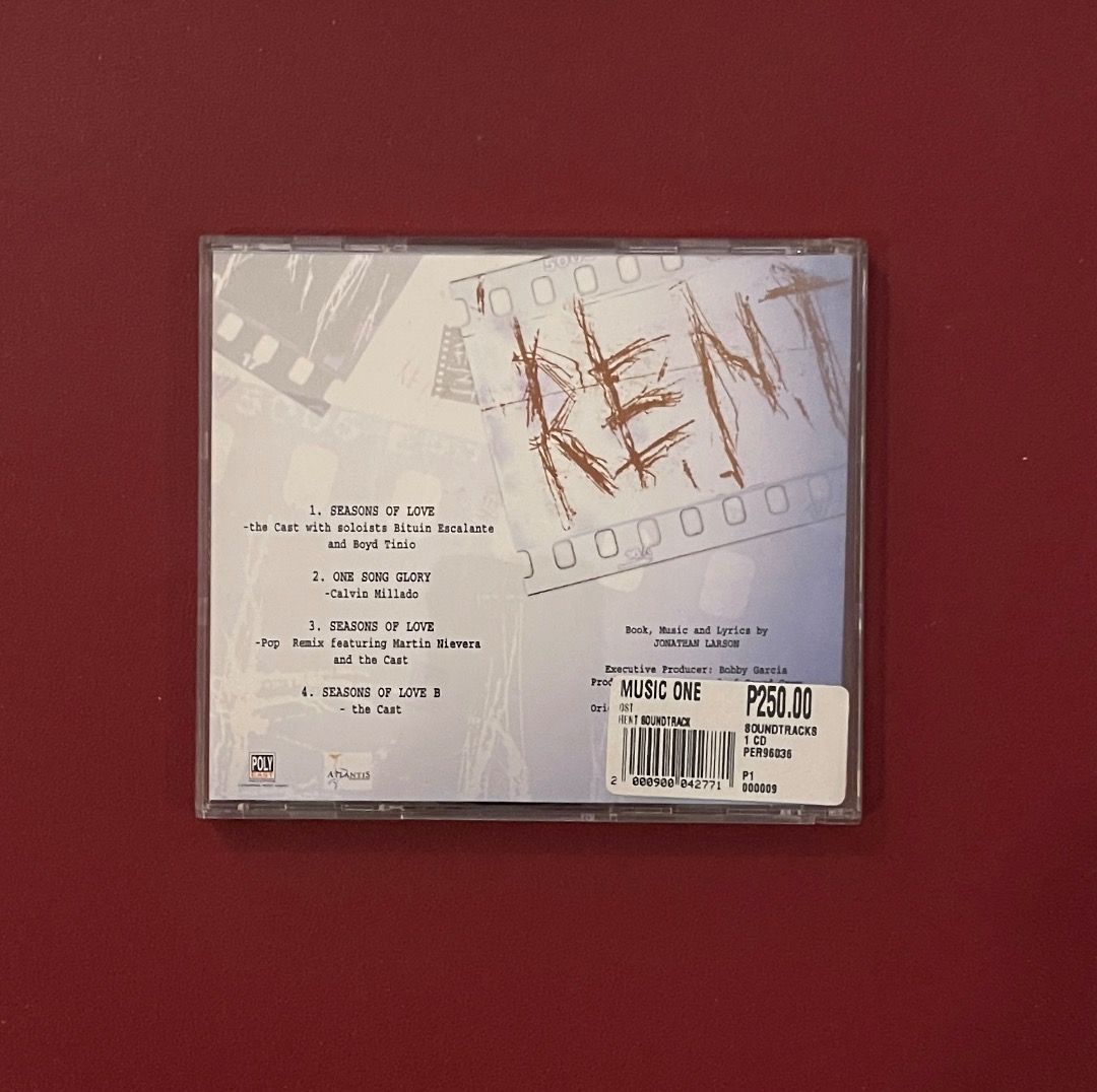 Rent the Musical : Philippines Atlantis' Production Special CD, Hobbies ...