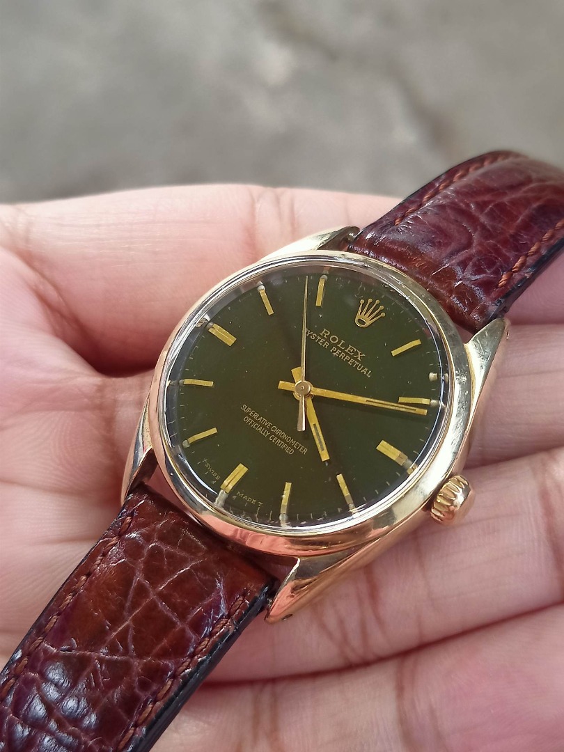 Rolex OP black dial, Luxury, Watches on Carousell