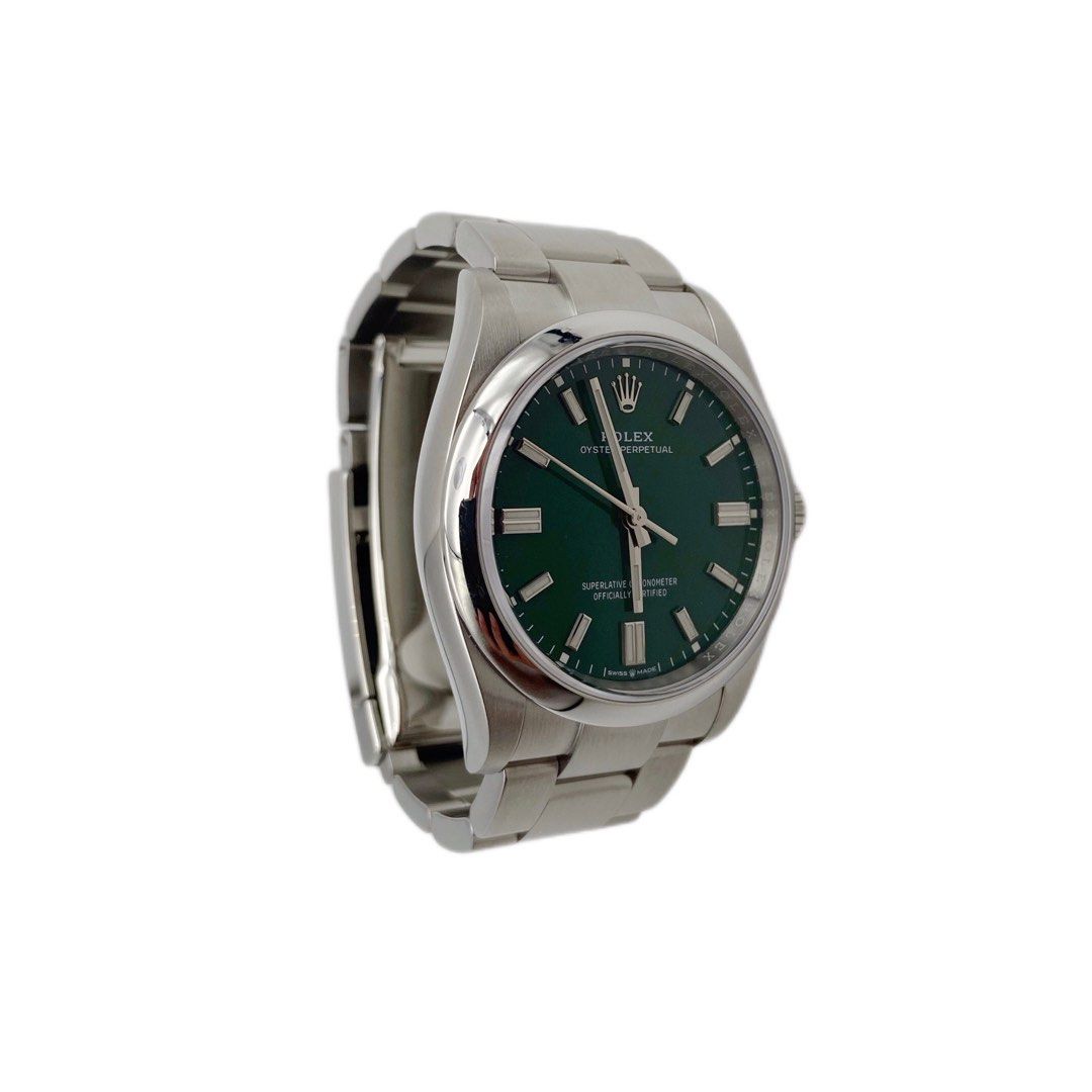 Rolex Oyster Perpetual Green 126000 OP 36, Luxury, Watches on Carousell