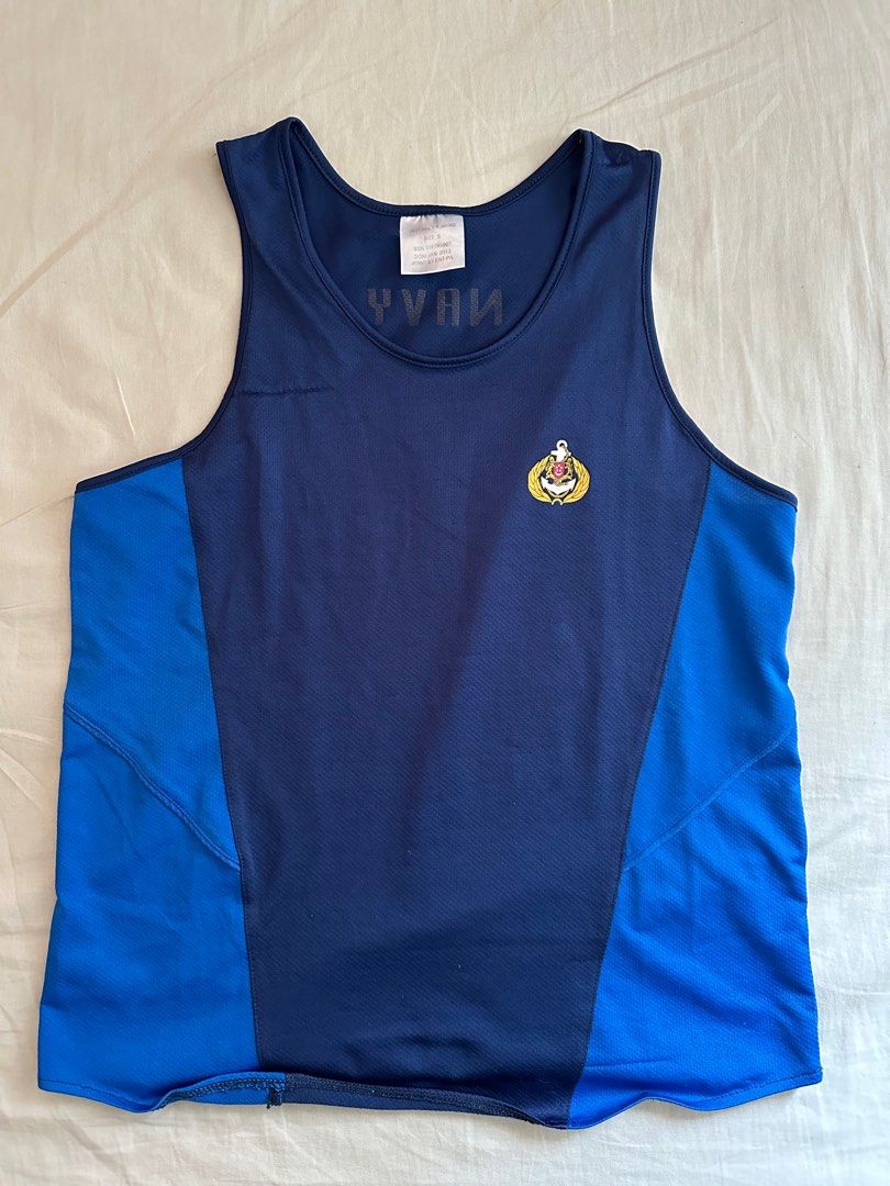 SAF RSN Navy PT Singlet, Men's Fashion, Activewear on Carousell