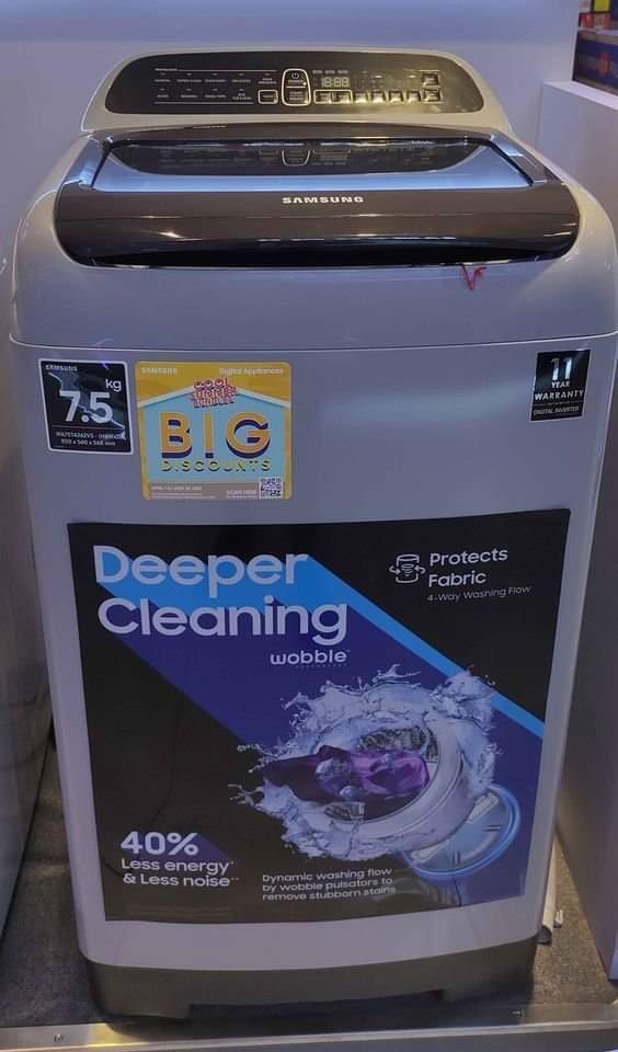 SAMSUNG INVERTER WASHING MACHINE 7.5 kh, TV & Home Appliances, Washing ...