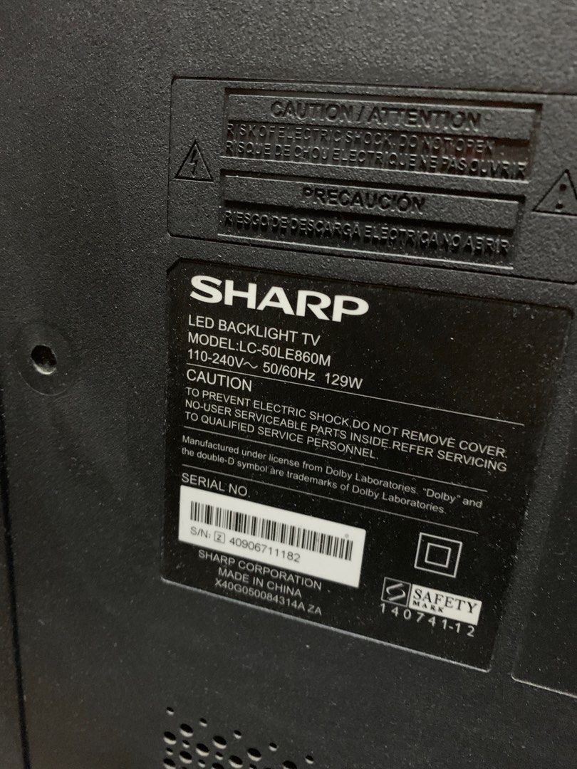 Sharp 50", TV & Home Appliances, TV & Entertainment, TV on Carousell