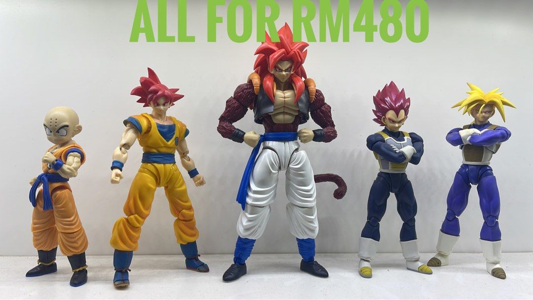 shf frs dragonball goku vegeta krillin, Hobbies & Toys, Toys & Games on Carousell