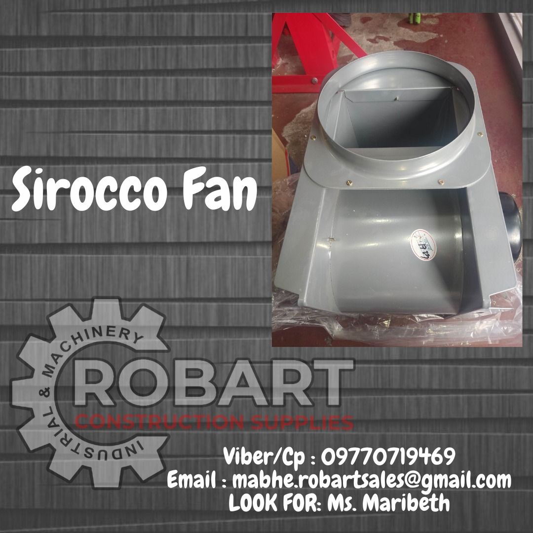 Sirocco Fan, Commercial & Industrial, Construction Tools & Equipment on ...