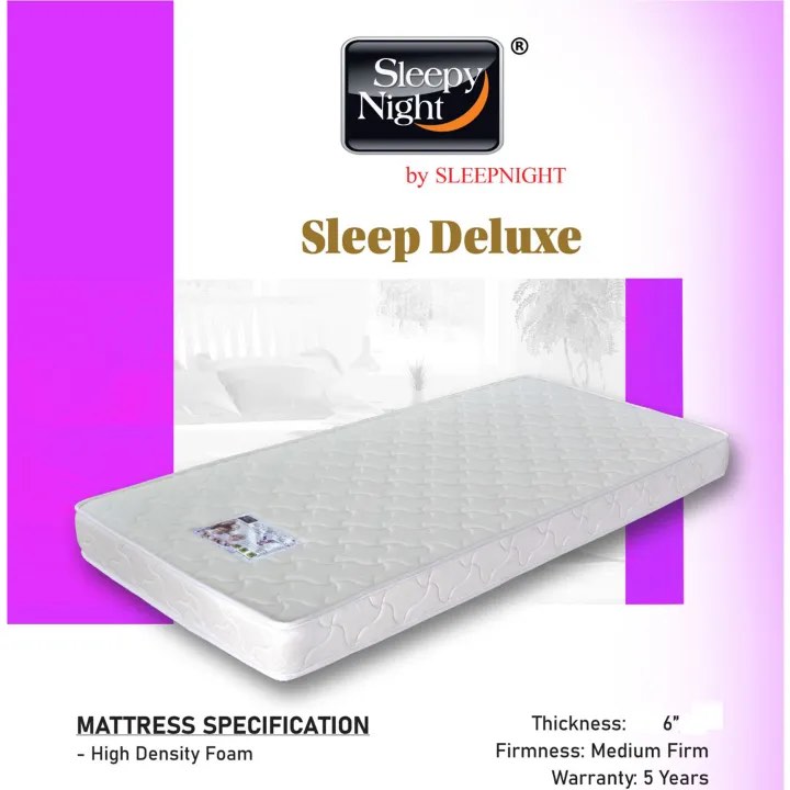 Sleepy Night 3 IN 1 PULLOUT BED PACKAGE + 6" HIGH DENSITY SLEEP DELUXE ...