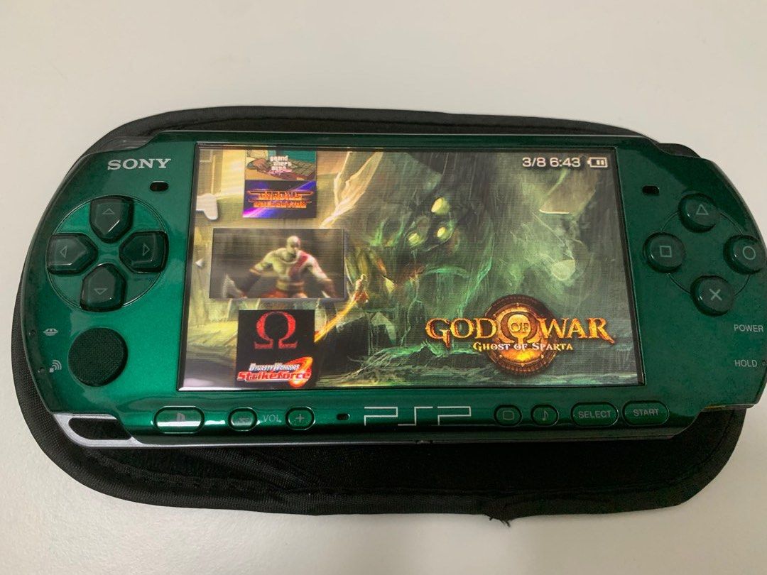 Sony PSP-3000 Green, Video Gaming, Video Game Consoles, PlayStation on Carousell
