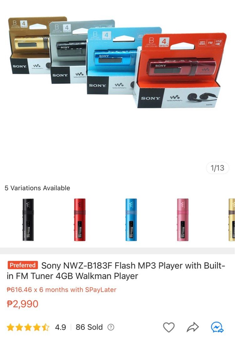 Sony Walkman Flash Player MP3, Audio, Portable Music Players on Carousell