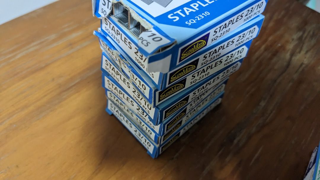 Suremark Staple bullet 23/10 7 boxes, Hobbies & Toys, Stationery ...