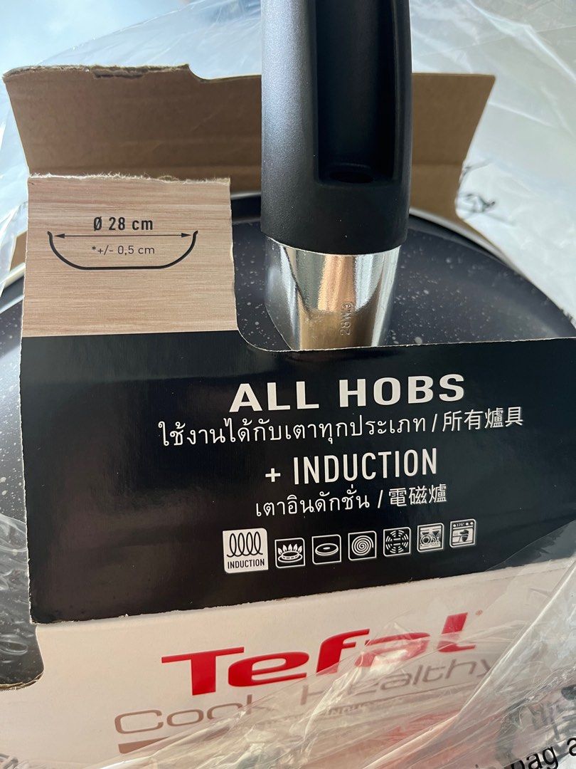 Tefal Wokpan 28cm with lid, Furniture & Home Living, Kitchenware & Tableware, Cookware ...