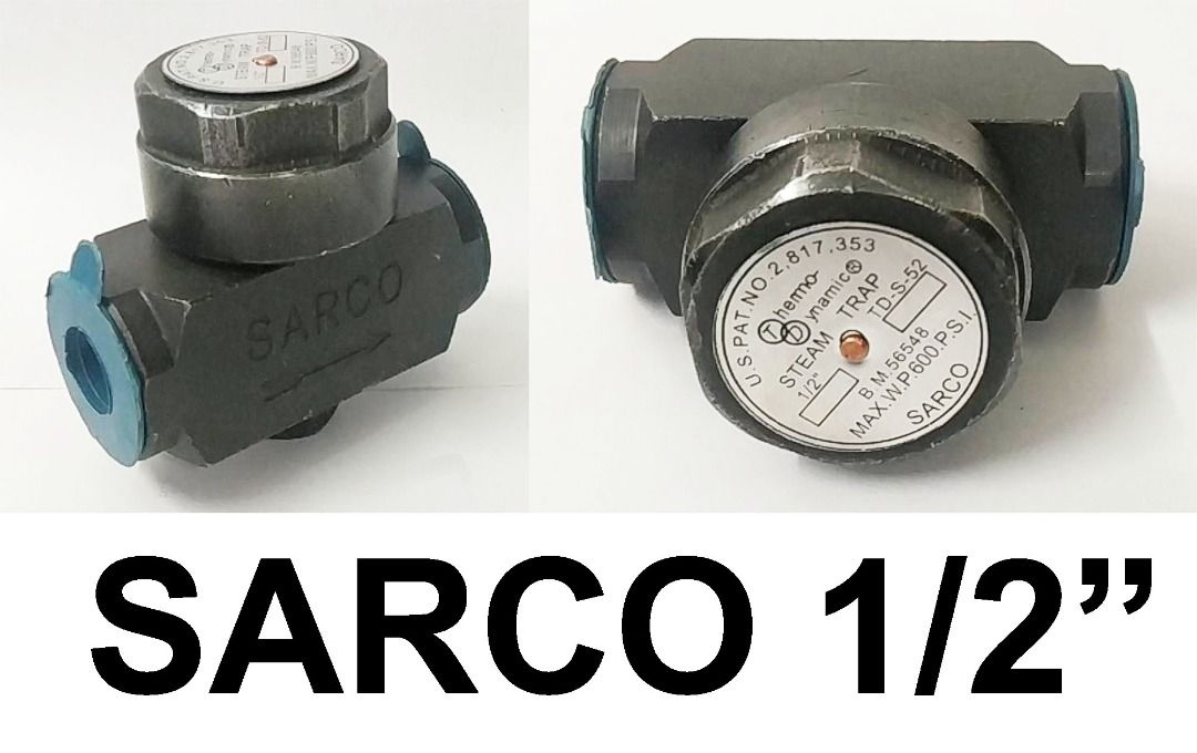 THERMO DYNAMIC SARCO STEAM TRAP 1/2" x 600 PSI THREADED THERMODYNAMIC ...