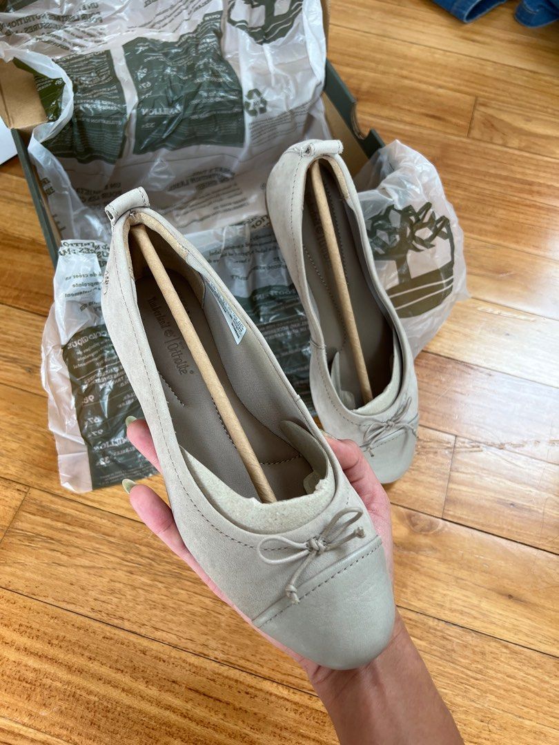 Timberland Leather Ballerina Flats, Women's Fashion, Footwear, Flats on ...