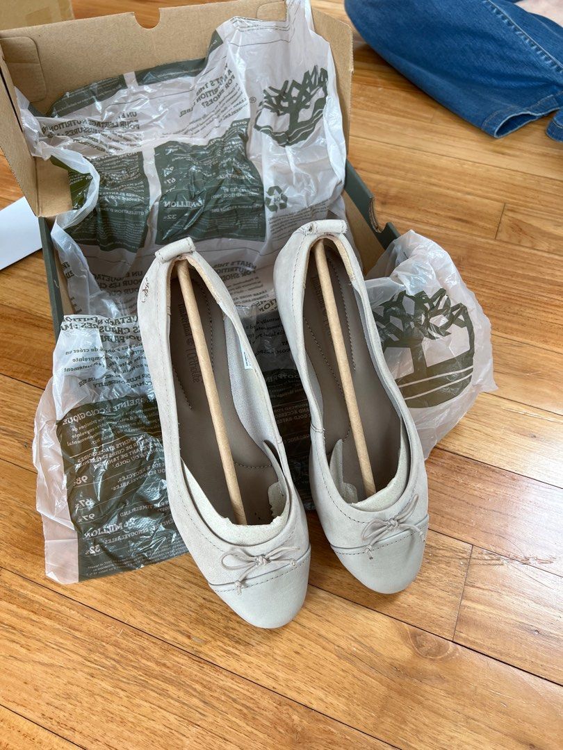 Timberland Leather Ballerina Flats, Women's Fashion, Footwear, Flats on ...