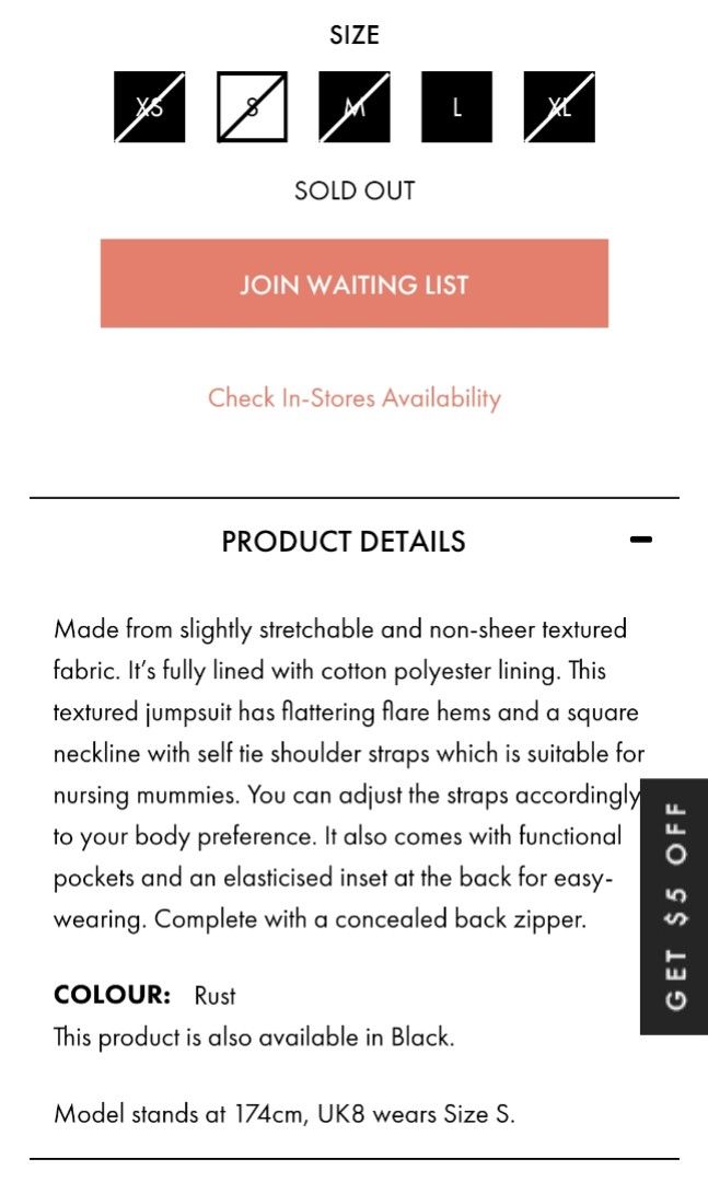 TSW The Stage Walk Pam Textured Ribbon Jumpsuit In Rust, Women's ...