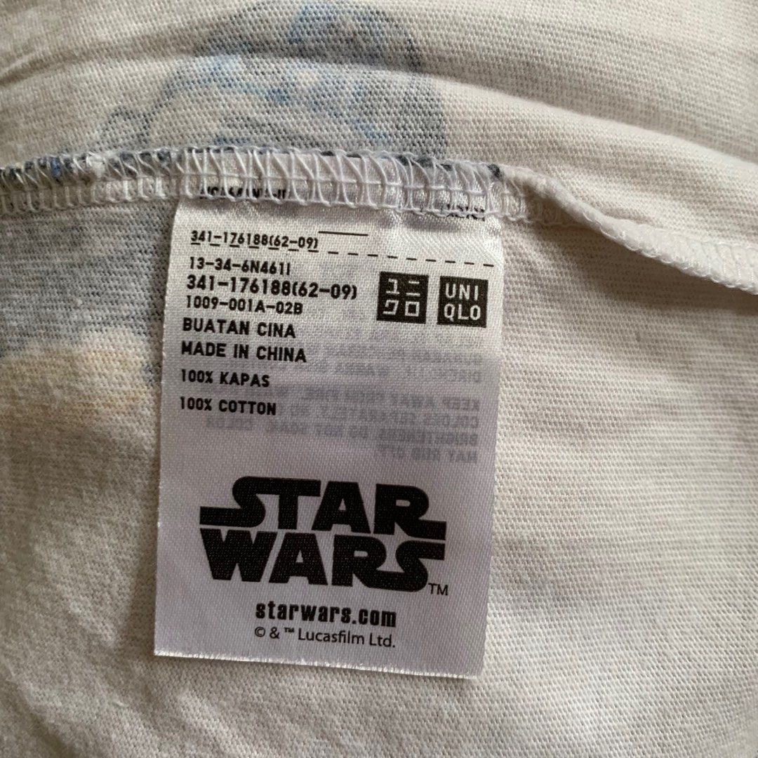 Uniqlo Star Wars R2-D2, Fesyen Pria, Pakaian , Atasan di Carousell