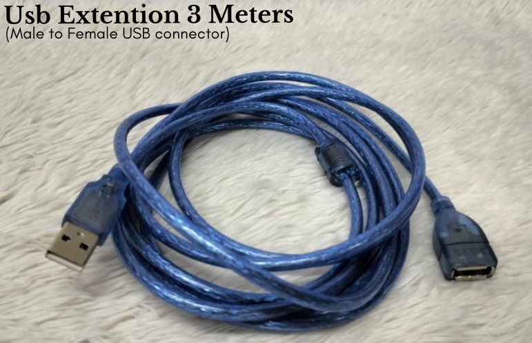 Usb Extention 3 Meters (Male USB connector to Female USB connector ...