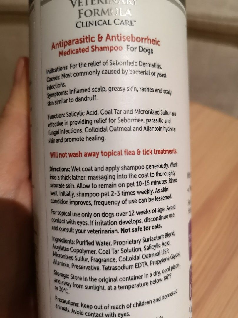 Veterinary Formula Medicated Shampoo, Pet Supplies, Health & Grooming ...