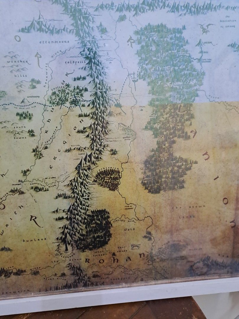 Vintage LOTR Middle Earth map, Furniture & Home Living, Home Decor ...