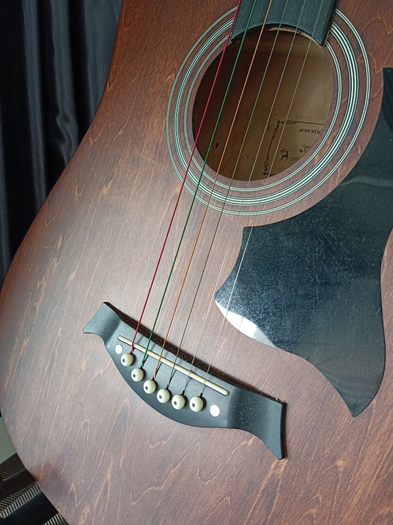 Vintage redwood Acoustic Guitar, Hobbies & Toys, Music & Media, Musical ...