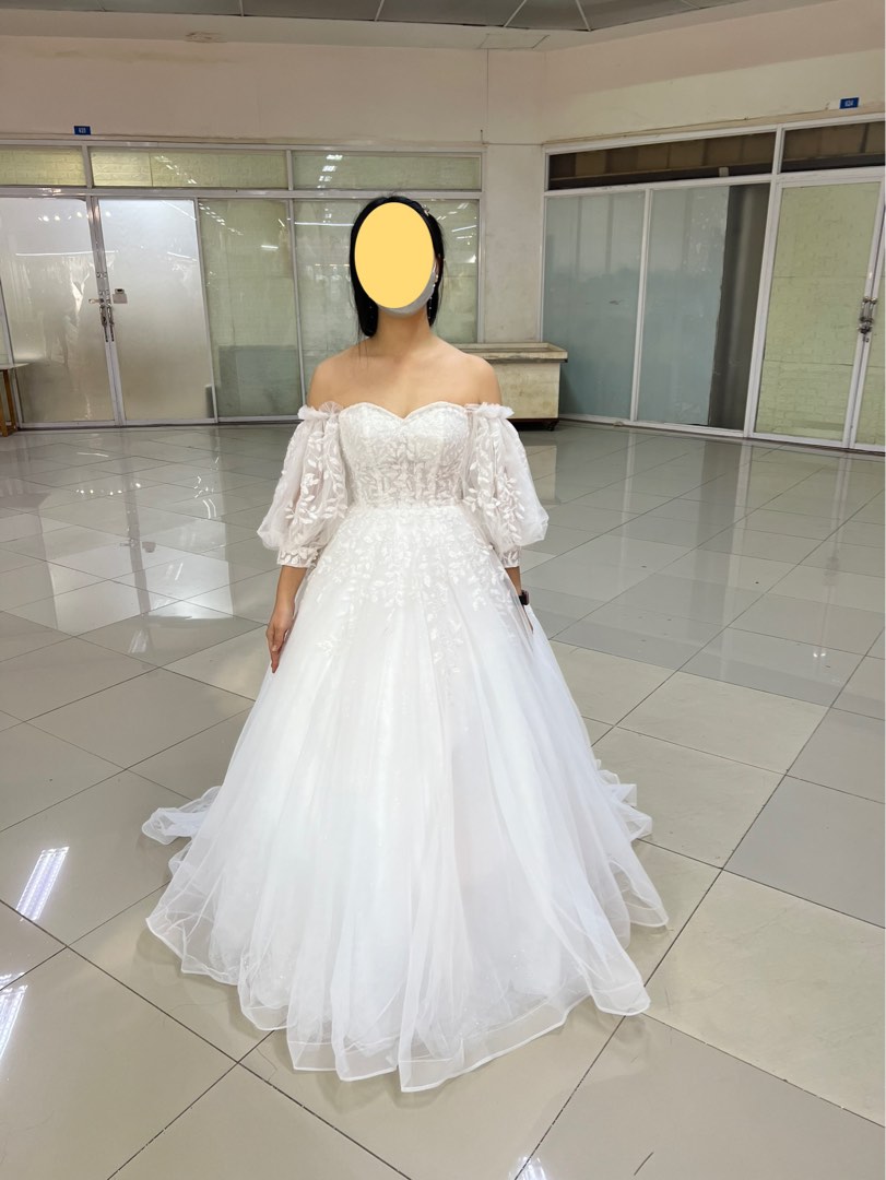 Joseph Libiran Wedding Gown Off-shoulder corset type on Carousell