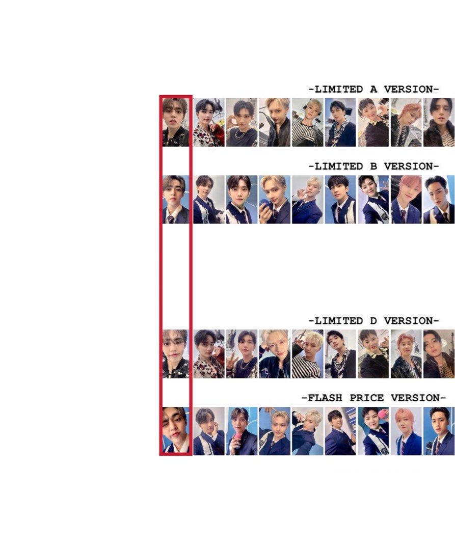 [WTT/WTS] Seventeen svt dream japan album pc photocards regular limited a b c d scoups jeonghan ...