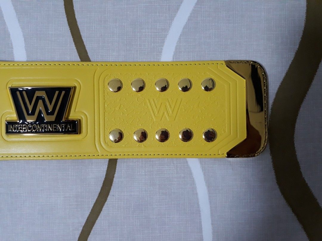 WWE Yellow Intercontinental Championship, Hobbies & Toys, Memorabilia ...