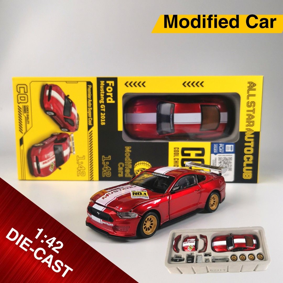 1:42 Diecast 2018 Ford Mustang GT DIY Kit Car Model, Hobbies & Toys ...