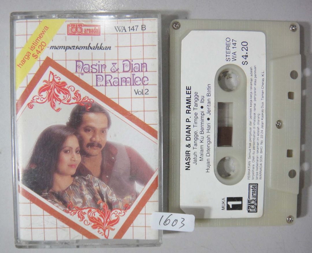 (1603) Cassette Kaset Melayu NASIR & DIAN p.ramlee vol.2, Hobbies & Toys, Music & Media, CDs ...