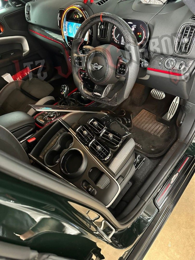 2022 Mini Cooper F60 JCW Carbon fiber steering wheel & Interior trim ...