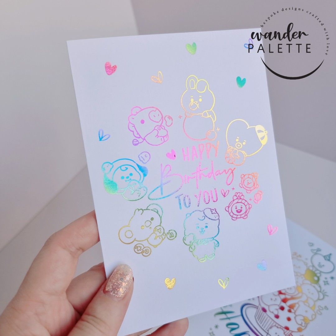 Happy Birthday | Valentine's Card| BT21 Inspired | Bday Card ...