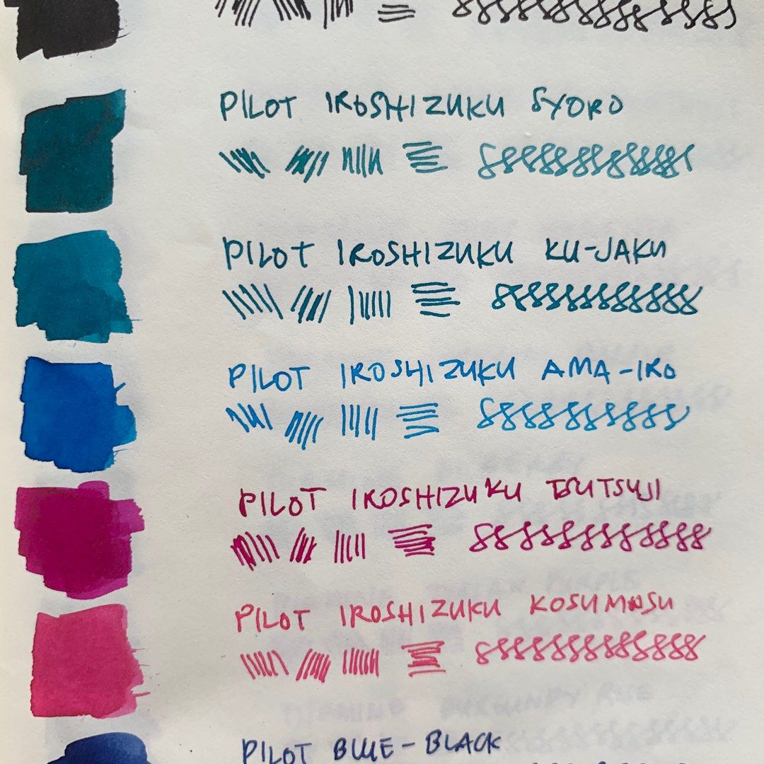 [5] Pilot Iroshizuku Ink Samples 2-3ml (Kiri-same, Fuyu-syogun ...