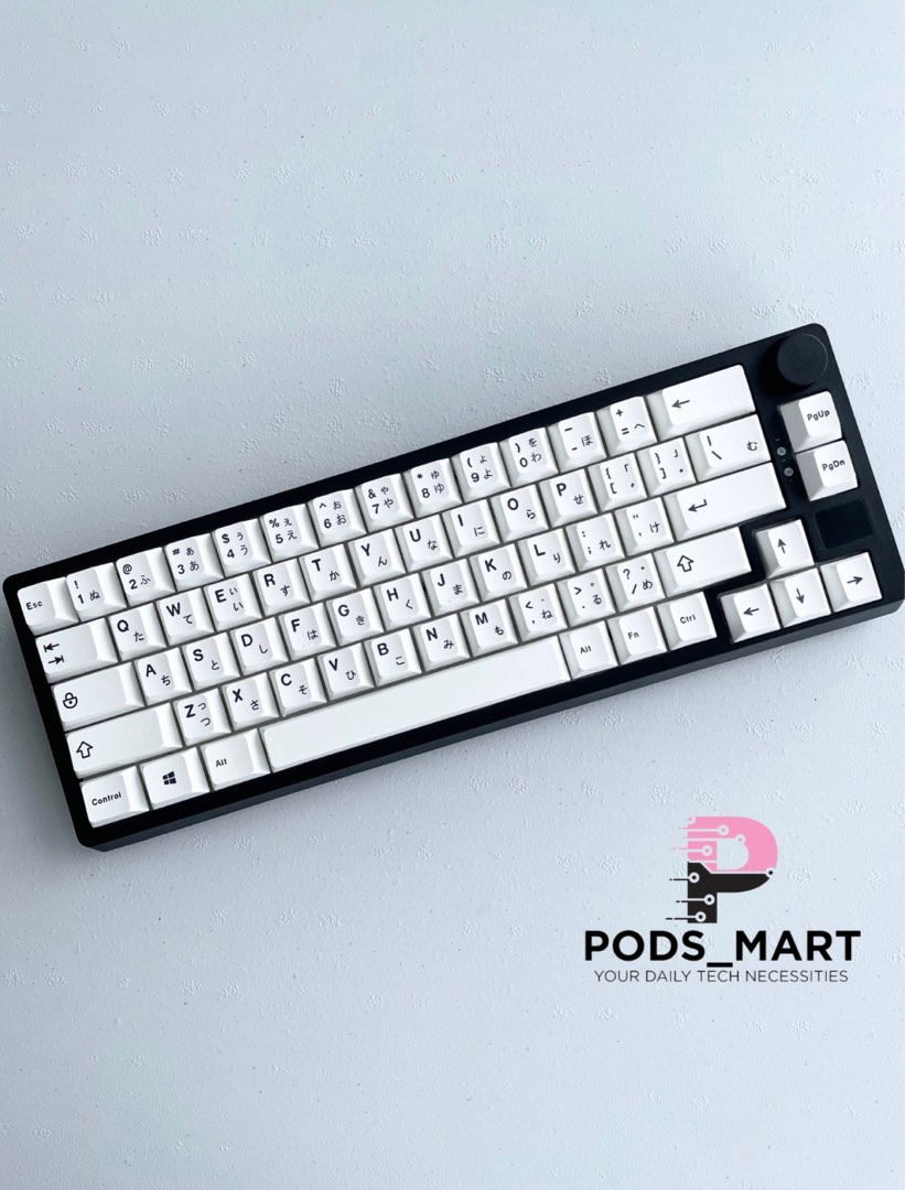 65% custom mechanical keyboard ( Japanese white keycaps), Computers ...