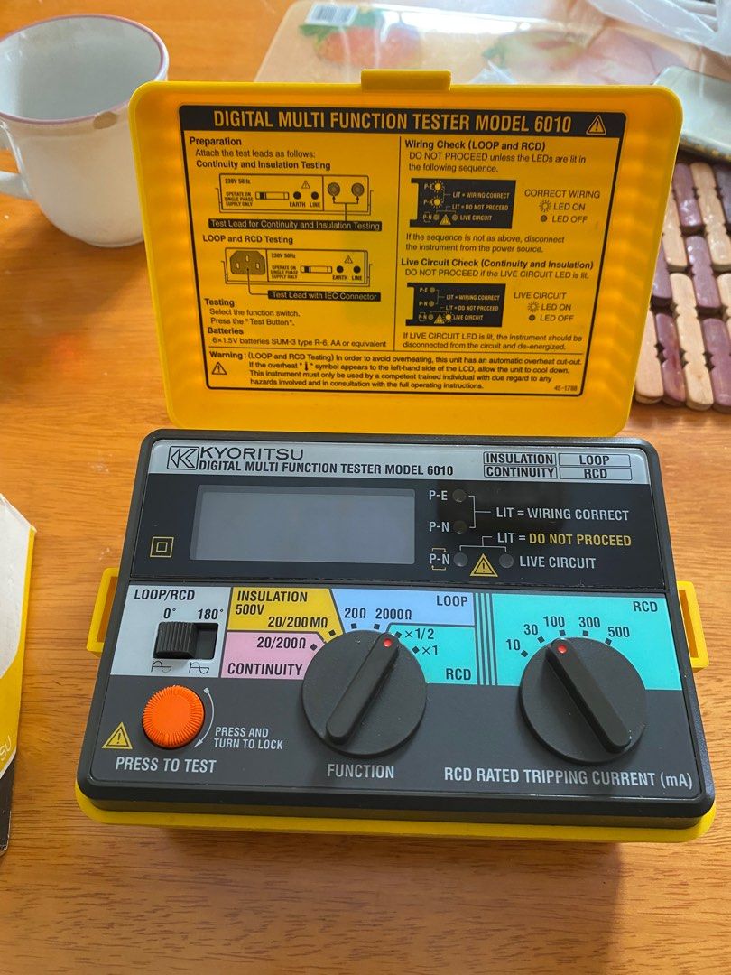 日本共立多功能測儀導通回路電阻 model 6010 Kyoritsu digital multi function tester, 家庭電器 ...