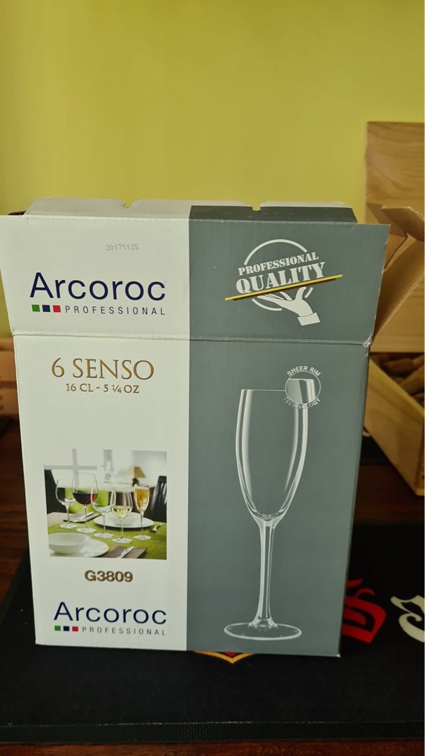 Arcoroc wine glasses, Furniture & Home Living, Kitchenware & Tableware ...