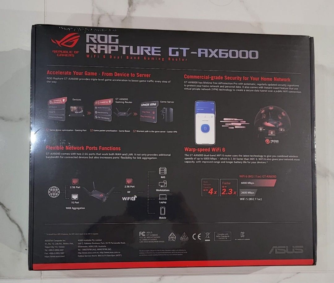 Asus Rog Rapture Gt Ax Router Computers Tech Parts Accessories Networking On Carousell