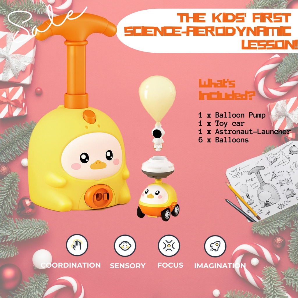 Balloon Car Race Balloon Rocket Launcher Astronaut Balloon Pump, Babies ...
