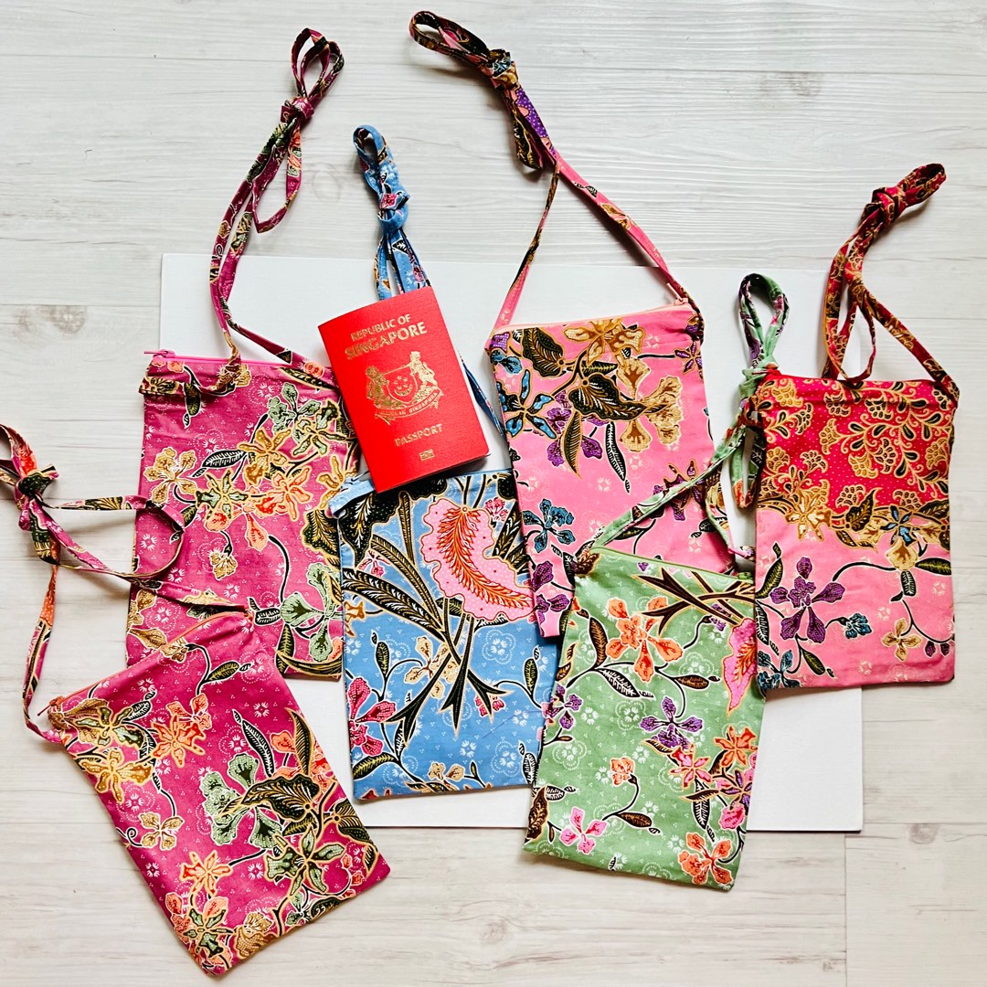 Batik Small Messenger Bag Handmade in Singapore, Women's Fashion, Bags ...