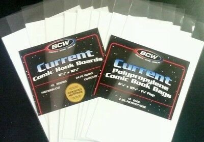 BCW 20 Premade Current / Modern Comic Boards and Acid Free Bags ...