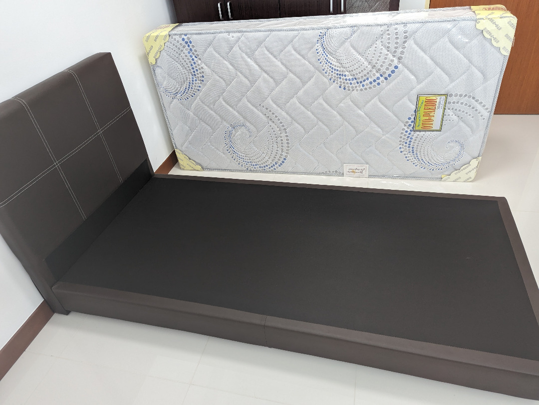 Single Bed Frame & OTO-Paedic Mattress (Full Set), Furniture & Home Living, Furniture, Bed ...