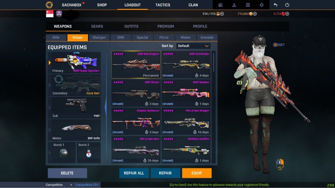 Blackshot rare guns account, Video Gaming, Video Games, Others on Carousell