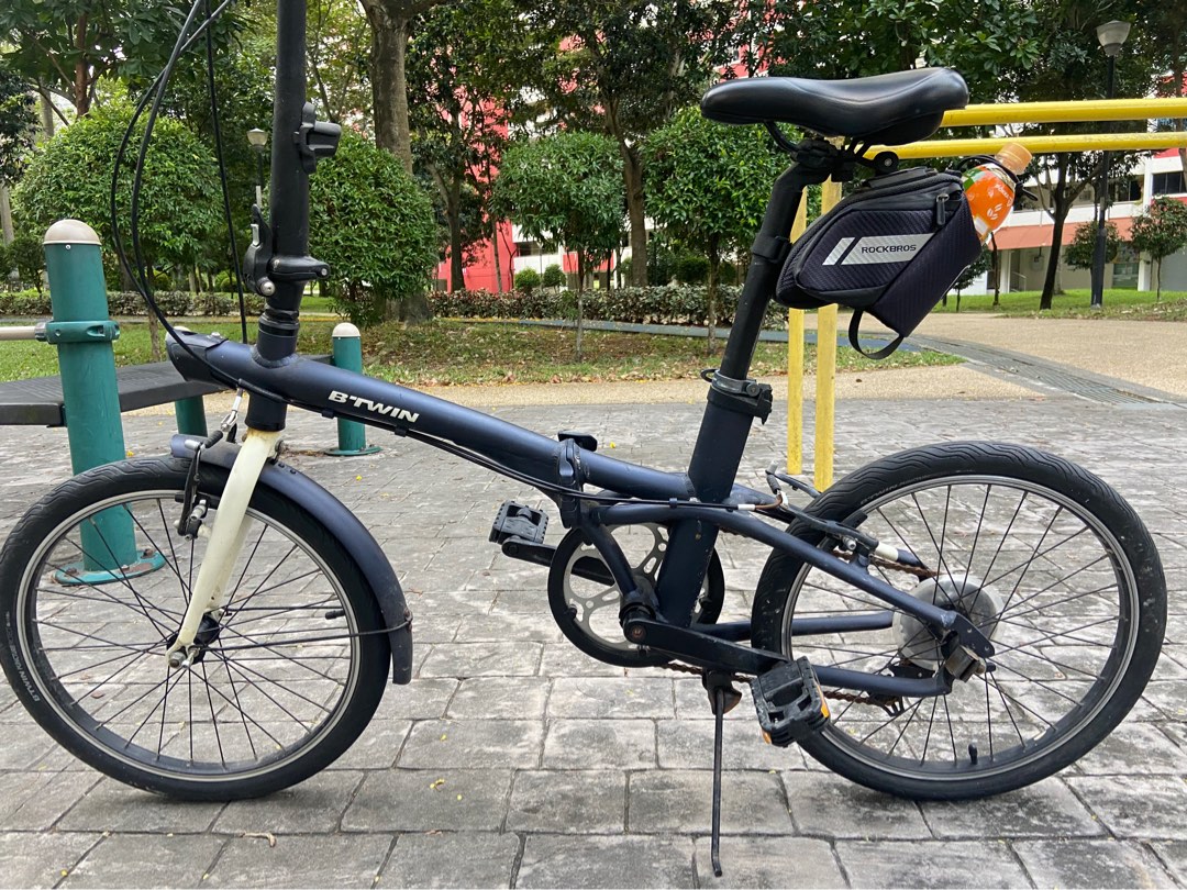 BTWIN Tilt 500 Foldable Bicycle 20 inch 7 speed, Sports Equipment ...