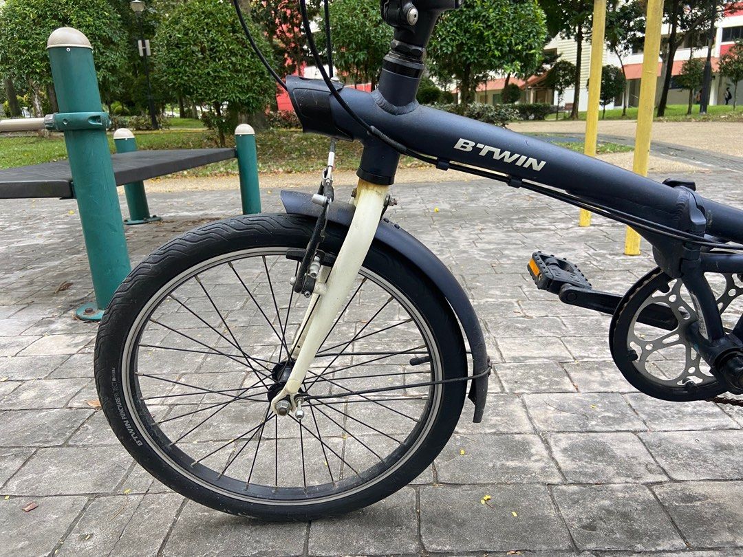 BTWIN Tilt 500 Foldable Bicycle 20 inch 7 speed, Sports Equipment ...