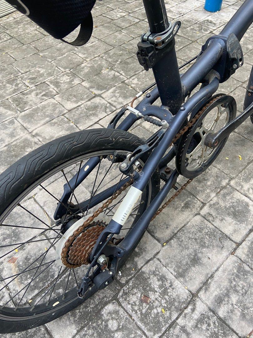 BTWIN Tilt 500 Foldable Bicycle 20 inch 7 speed, Sports Equipment ...