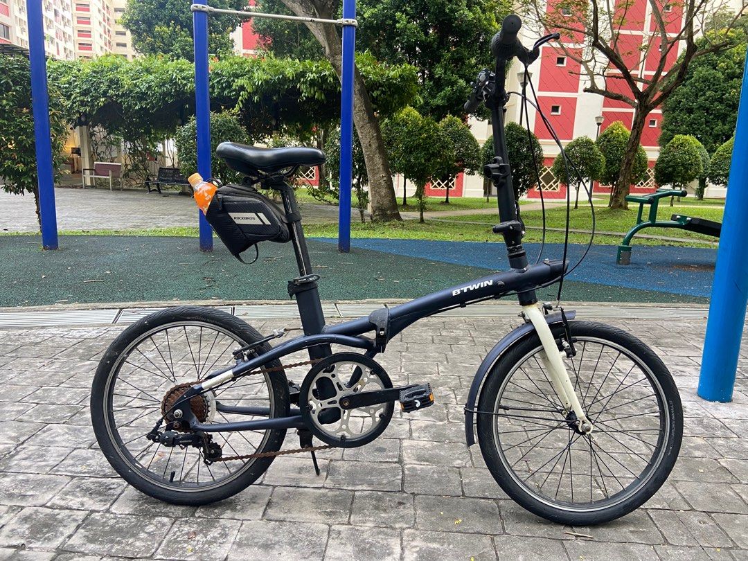 BTWIN Tilt 500 Foldable Bicycle 20 inch 7 speed, Sports Equipment ...