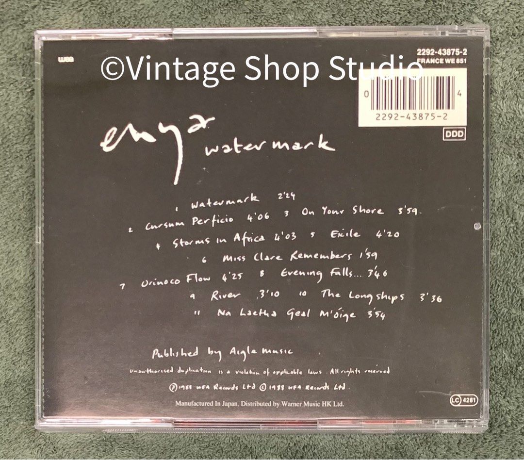 (CD) Enya Watermark Gold Disc Made In Japan, Hobbies & Toys, Music ...